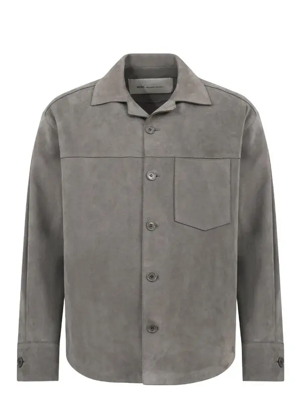 Ami Suede Shirt Jacket - Gray