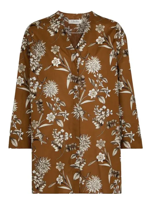 Max Mara Alinda Floral Shirt - Brown