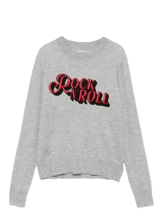 Zadig&Voltaire Rock N Roll" Crew Neck Sweater - Gray