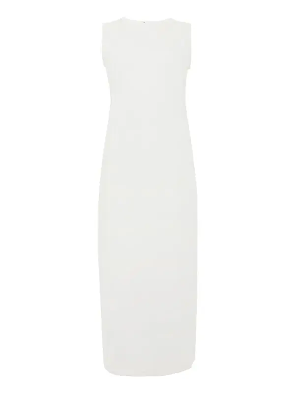 Max Mara Sleeveless Round Neck Dress - White