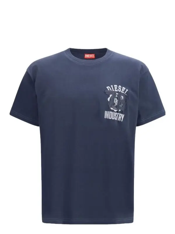 DIESEL® Oversized Logo Print T-shirt - Black