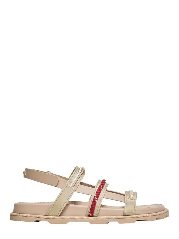 Moncler Vera Isla Strappy Flat Sandals - Light Beige