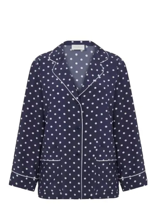P.a.r.o.s.h Polka Dot Shirt - Navy Blue