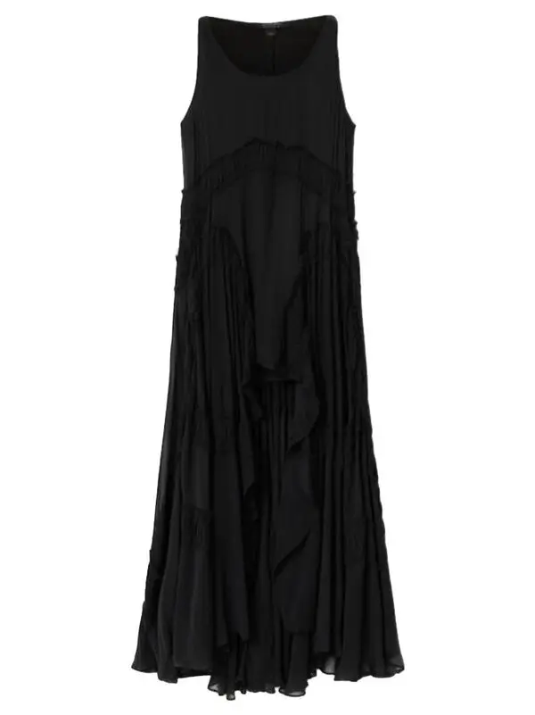 ALLSAINTS Dorina Sleeveless Ruched Maxi Dress - Black