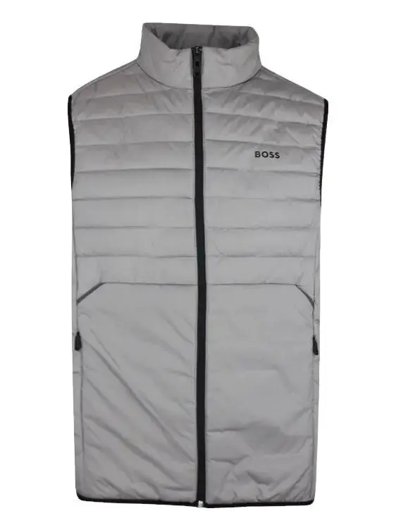 Hugo Boss Quilted Sleeveless Gilet - Grey