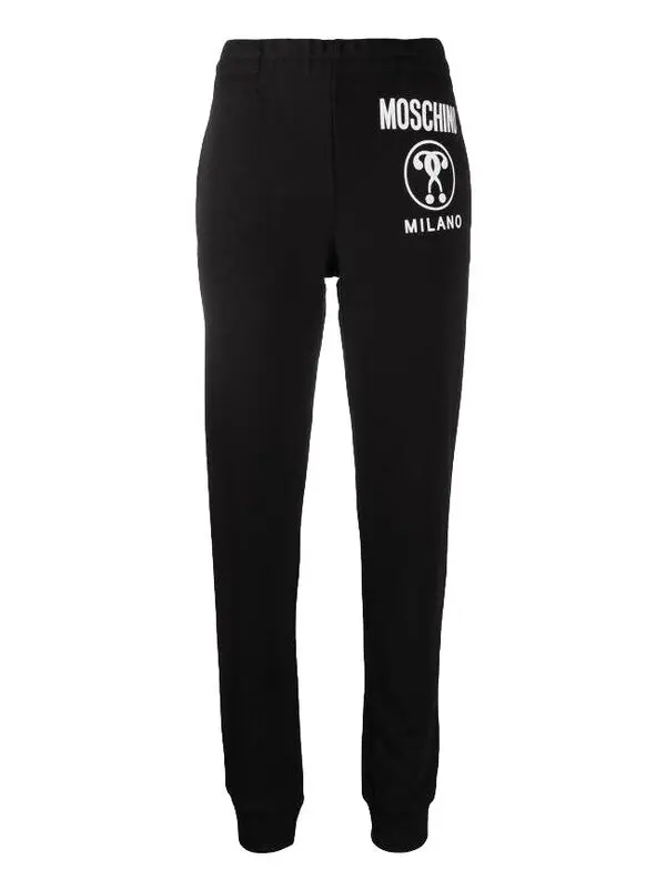Moschino Printed Joggers - Black