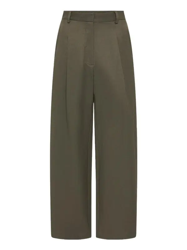 ST. AGNI Tailored Pleated Trousers - Black