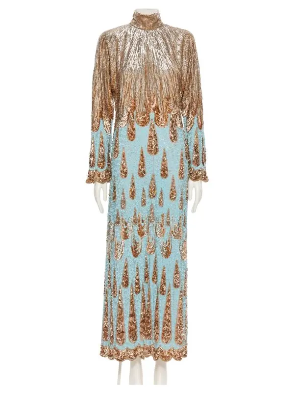 Valentino Garavani Embellished Long Sleeve Dress - Multicolor