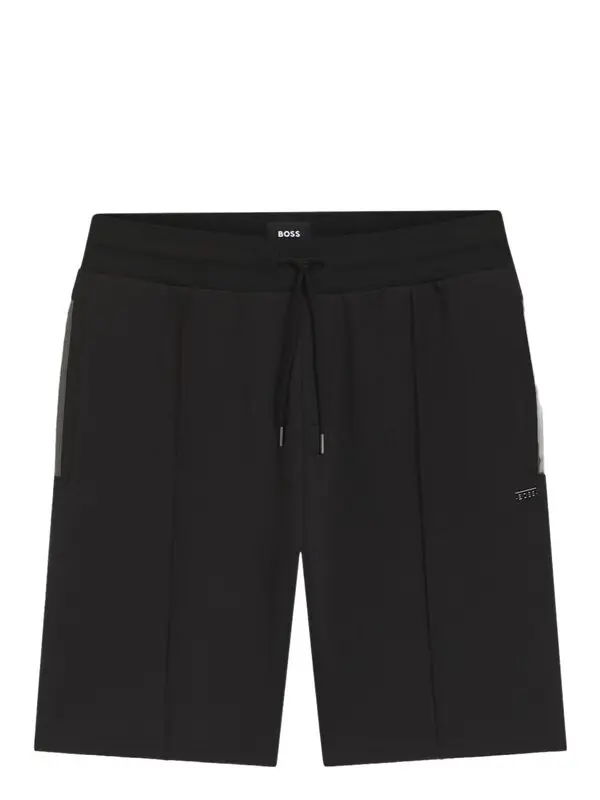 Hugo Boss Drawstring Fastening Panelled Shorts - Black