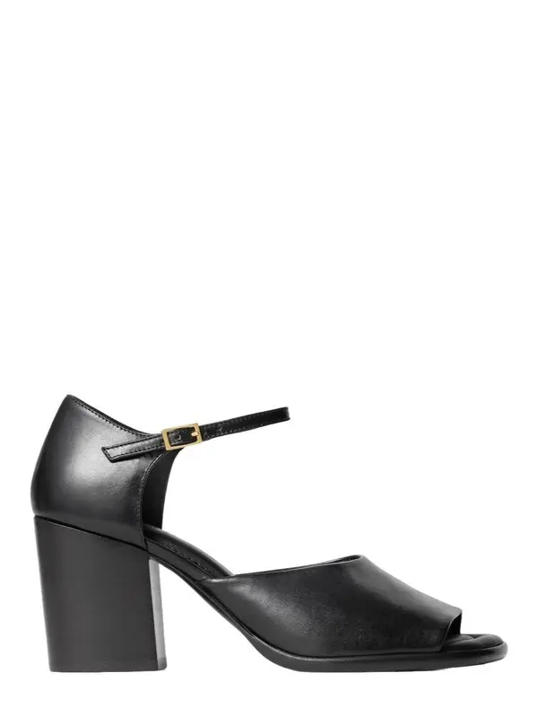 LEMAIRE Square-heeled Sandals - Black