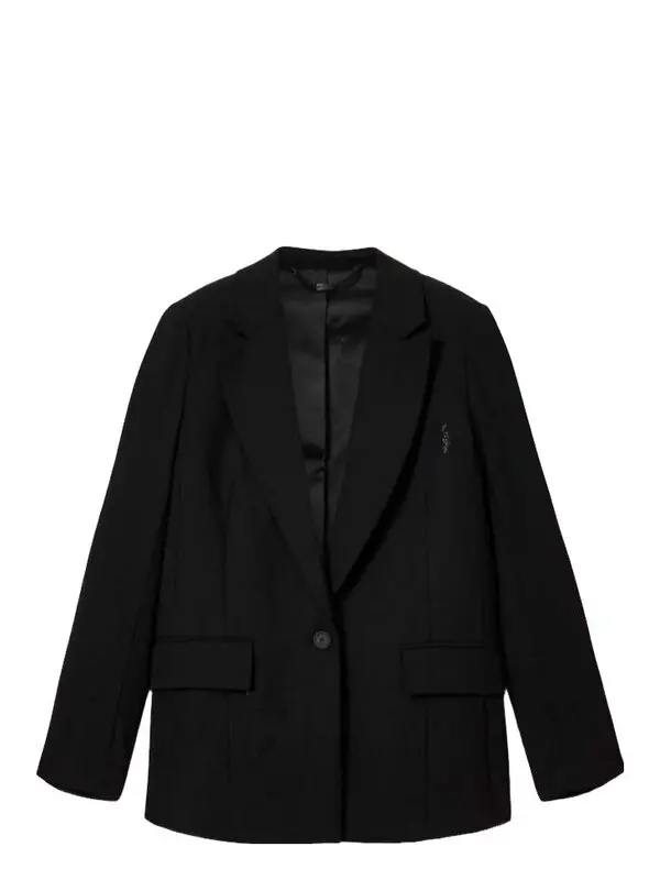 ALLSAINTS Ottie Embellished Single-breasted Blazer - Black