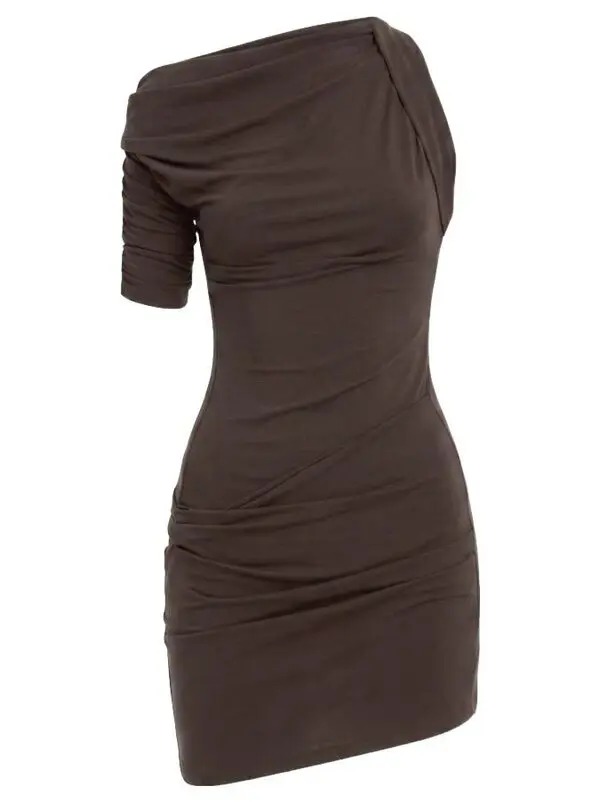 Jacquemus Draped Mini Dress - Black