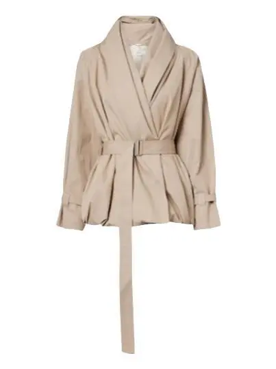 Magda Butrym Draped Cotton Jacket - Nude