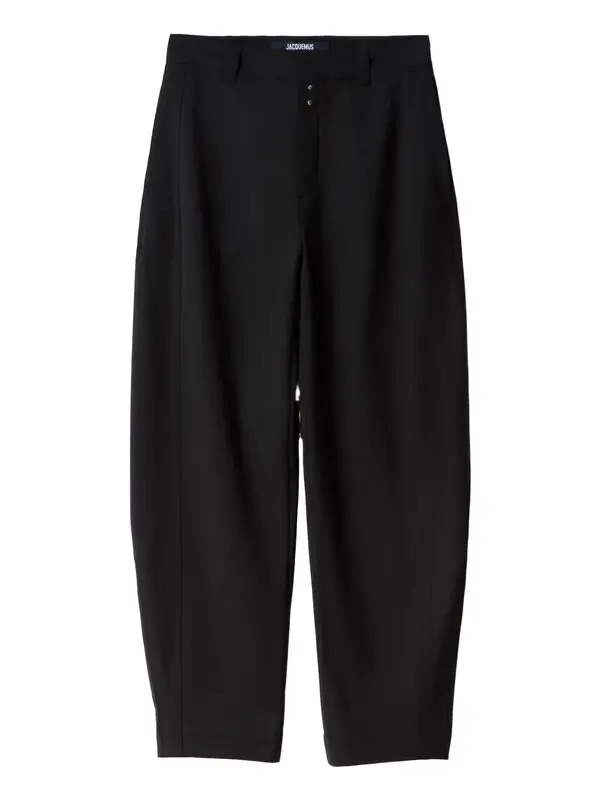 Jacquemus Round-tapered Trousers - Black