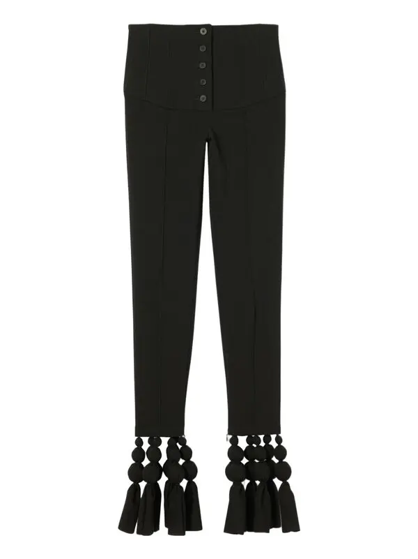 Jacquemus The Arlésien High-waisted Tasseled Pants - Black Pampilles