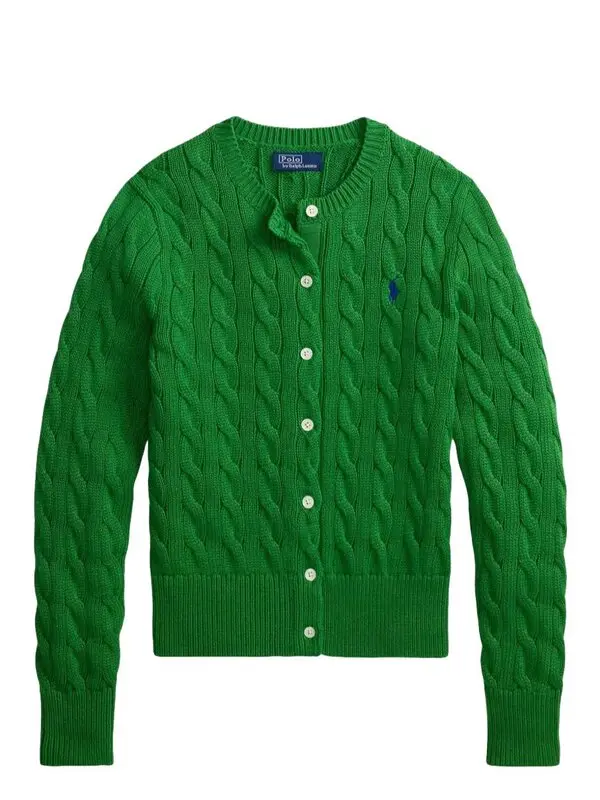 Polo Ralph Lauren Cable Knit Buttoned Cardigan - Green