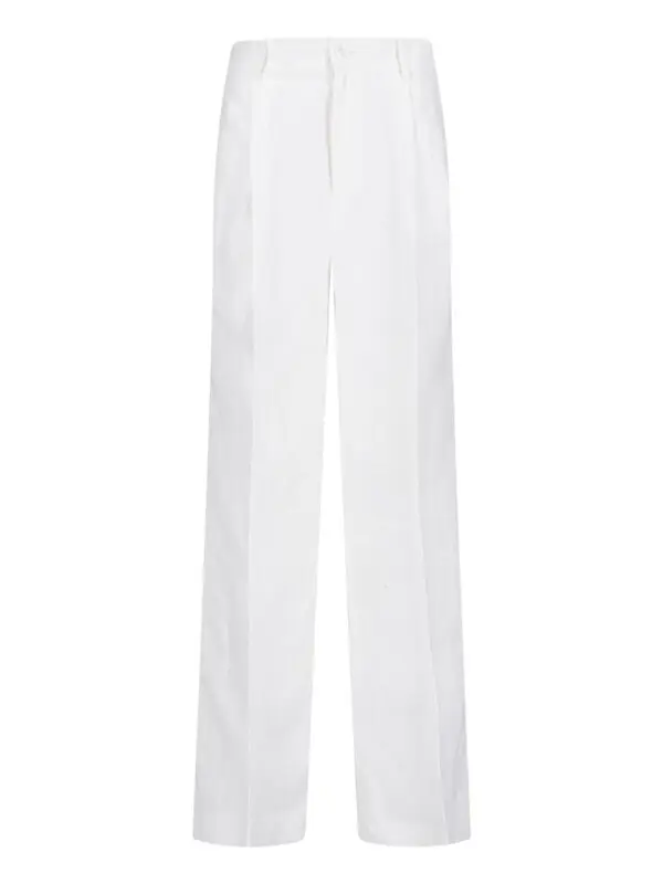 Ralph Lauren Pleated Straight-leg Pants - White