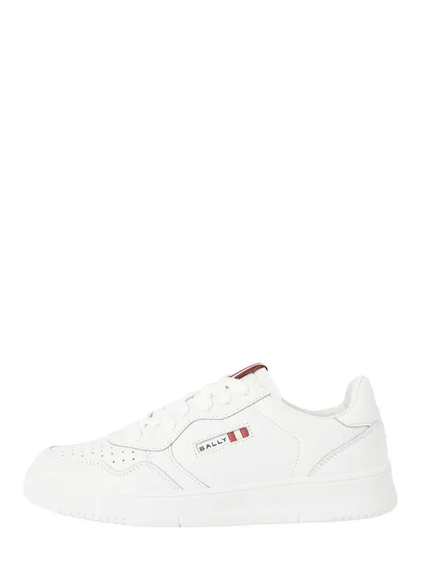 Bally Round Toe Lace-up Low Top Sneakers - White