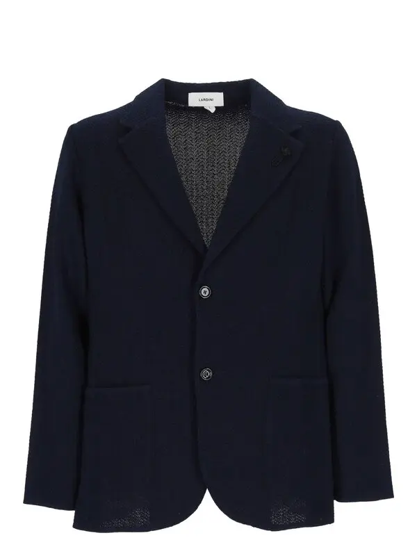 LARDINI Textured Single-breasted Blazer - Black