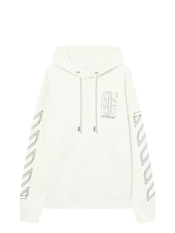Off-White Outline Double Arrow Hoodie - Blue Wash