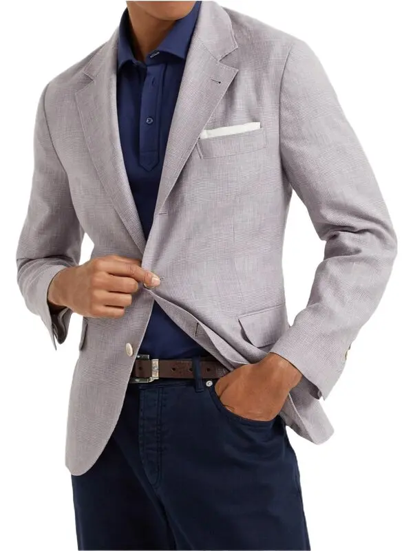 Brunello Cucinelli Long Sleeve Blazer - Gray