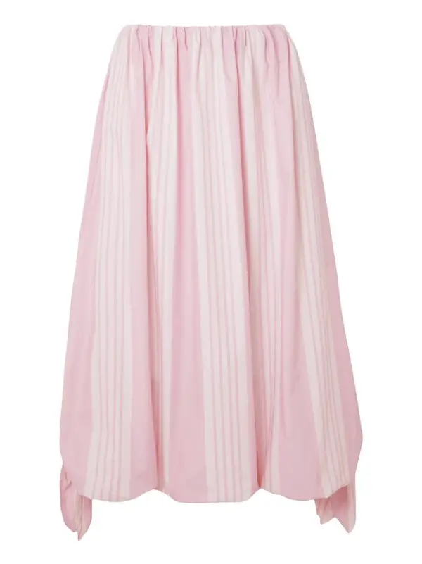 Posse Rosie Striped Midi Skirt - Pink