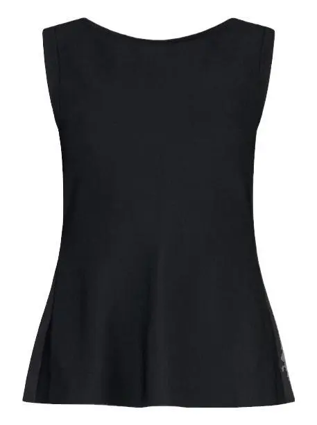 Liu Jo Sleeveless Round Neck Top With Back Bow Detail - Black
