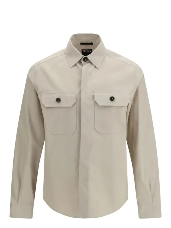Zegna Long-sleeved Shirt - Nude