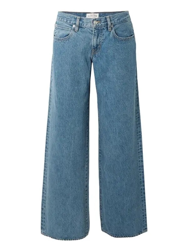 SLVRLAKE Lexi Low-rise Wide-leg Jeans By - Blue