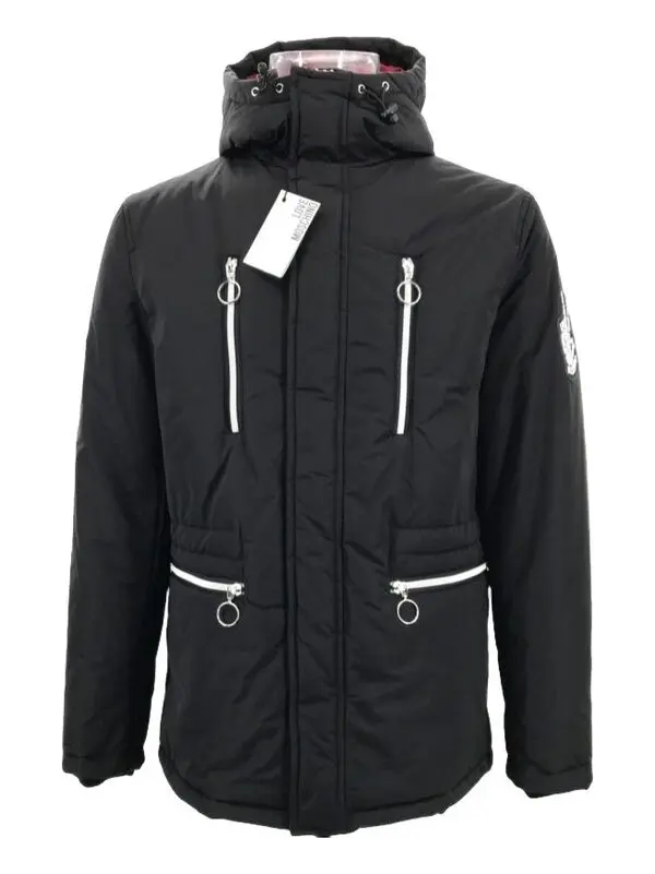 Moschino Hooded Cotton Suit With Long Sleeves - Black