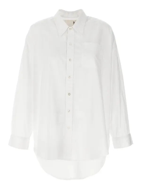R13 Long-sleeved Oxford Shirt - White