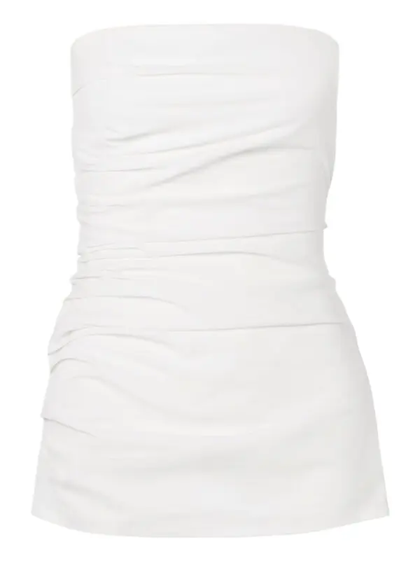 Proenza Schouler Strapless Pleated Top - Off White