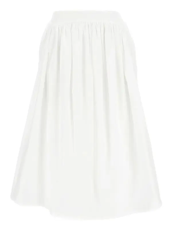Simone Rocha Pleated Midi Skirt - White