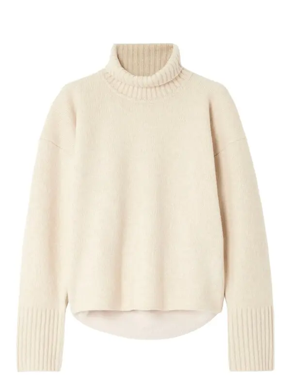 Proenza Schouler Sandra Cashmere Blend Turtleneck Sweater - Off White