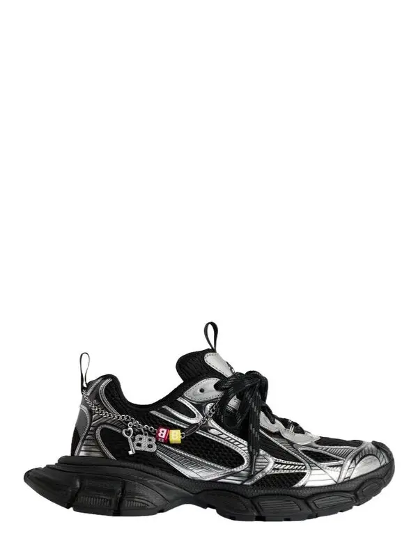 Balenciaga 3xl Mesh Panel Sneakers With Vintage Charm - Black/silver