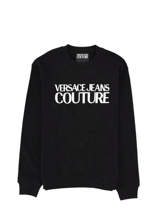 Versace Logo Crewneck Sweatshirt - Black