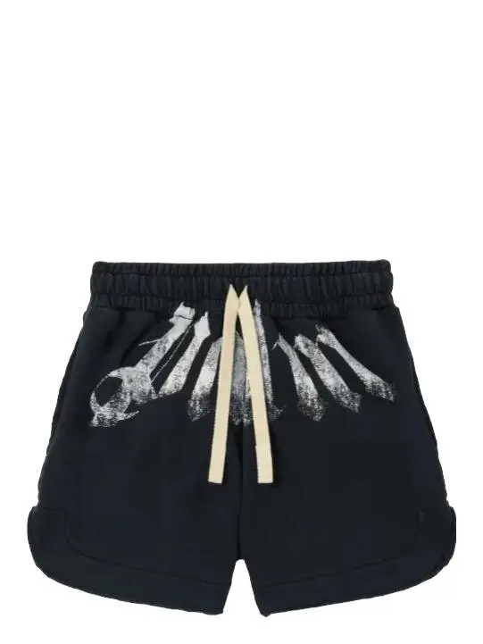 Palm Angels Big Waist Logo Sweatshorts - Black