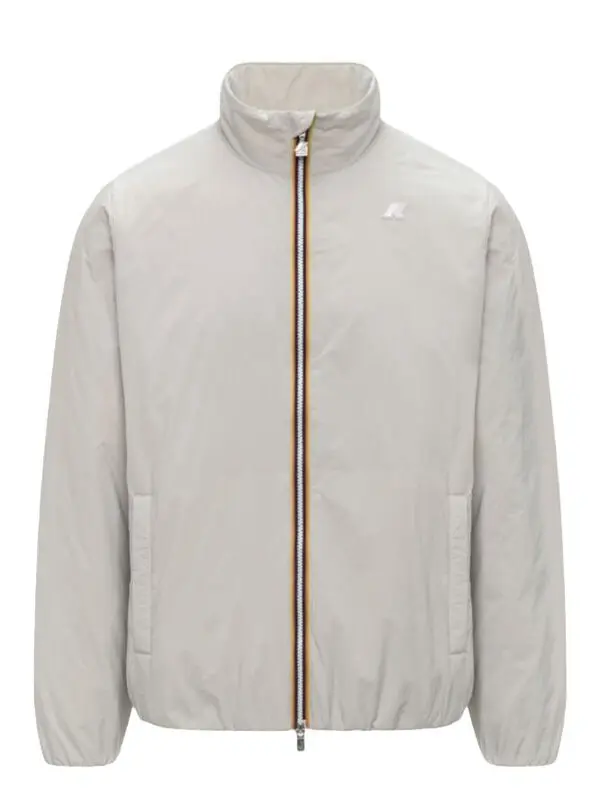 K-WAY Zip-fastening Jacket With Stand Collar - Beige