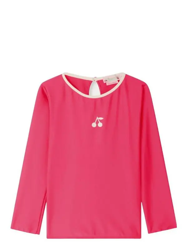 Bonpoint Laney Uv-protective Crewneck T-shirt - Neon Powder
