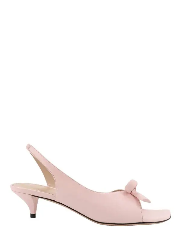 Dior Open-toe Bow Embellished Slingback Sandals - Nude