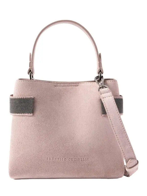 Brunello Cucinelli Beaded Shoulder Bag - Pink