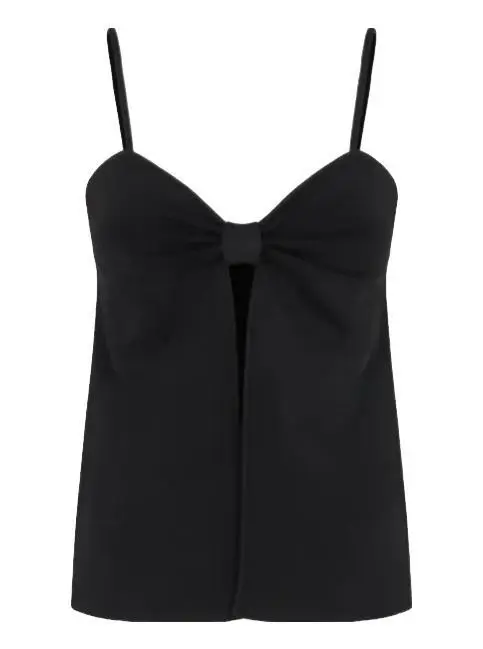 Cult Gaia Lennon Cut-out Knitted Top - Black