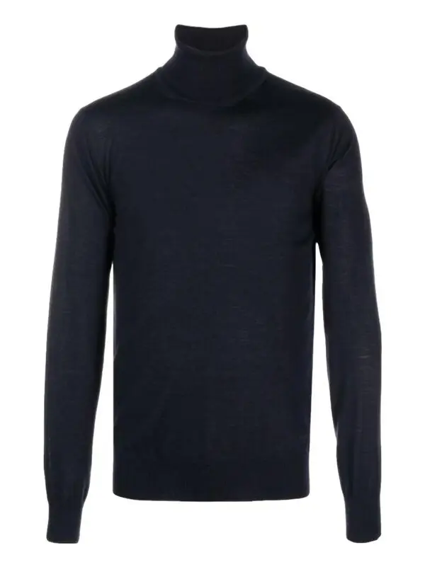 Emporio Armani Knitted Turtleneck Jumper - Black