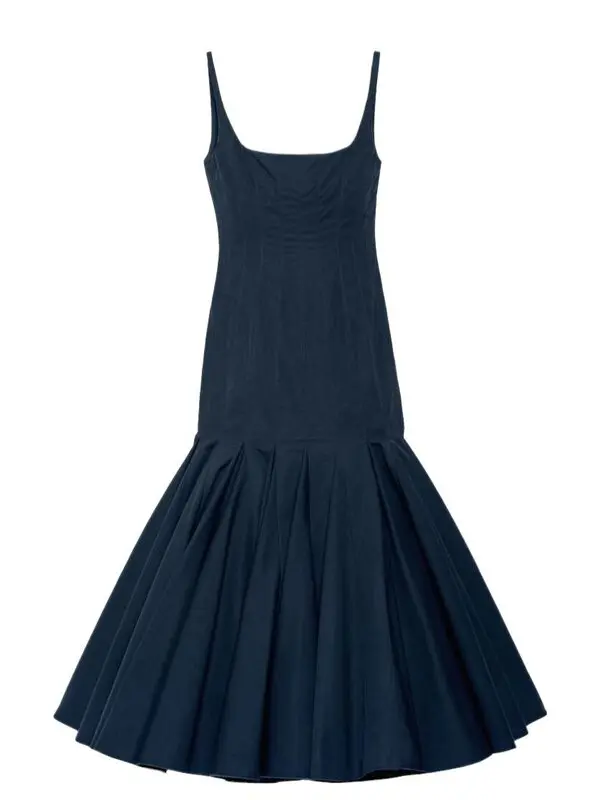 Jacquemus Flared Midi Dress - Deep Navy Blue
