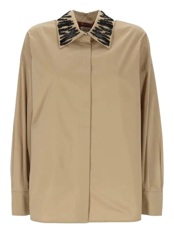 Max Mara Embellished Collar Button-up Shirt - No