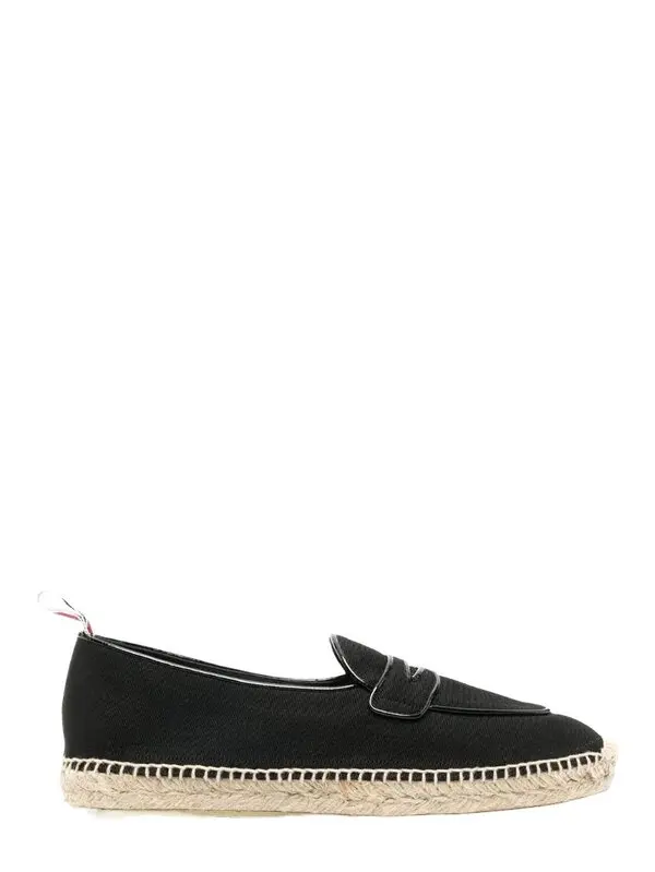 Thom Browne Varsity Penny Slip-on Espadrilles - Black