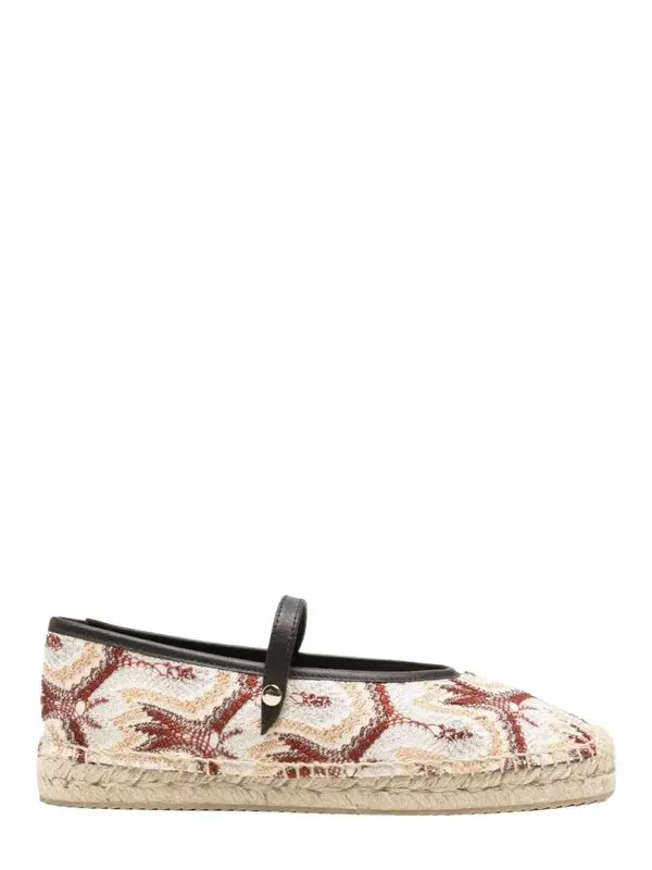 Missoni Patterned Strappy Espadrilles - Nude