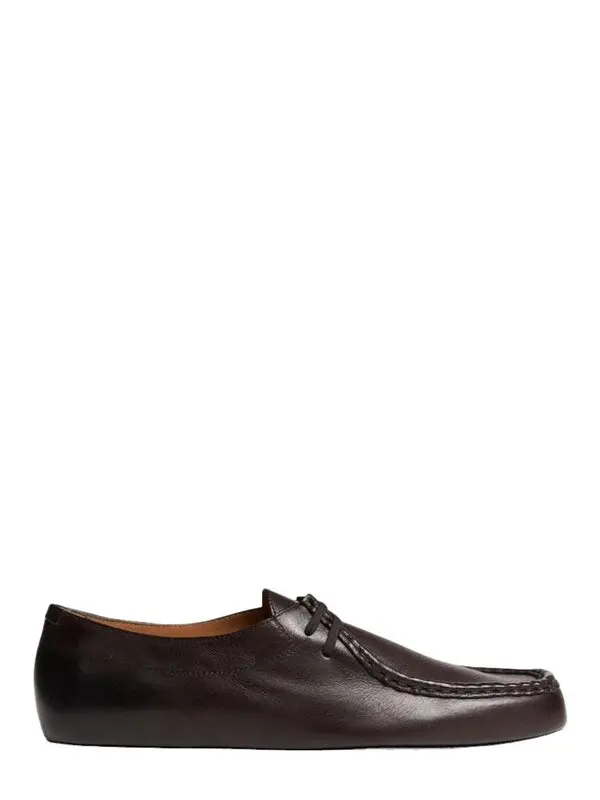 JIL SANDER Hood Lace-up Loafers - Black