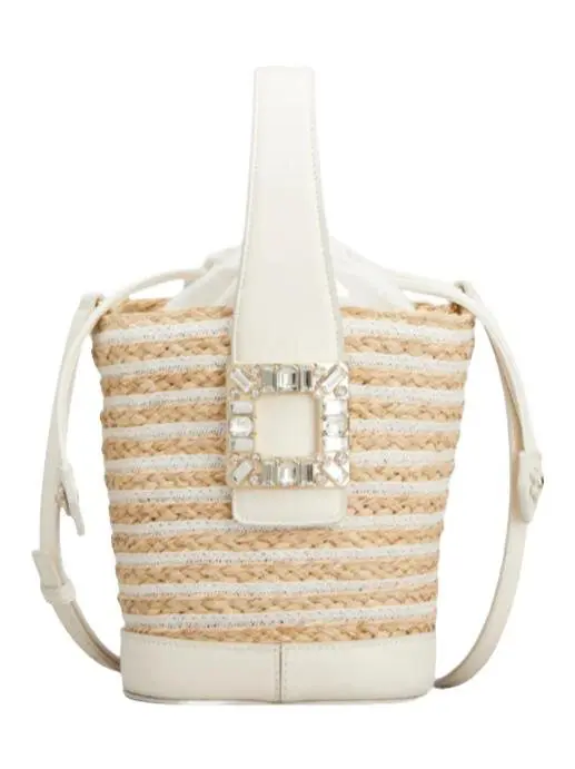 ROGER VIVIER Viv Skate Mini Bucket Bag - White