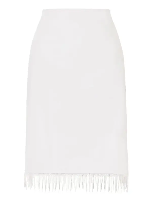 RÓHE Sajam Skirt With Lace Trim - White